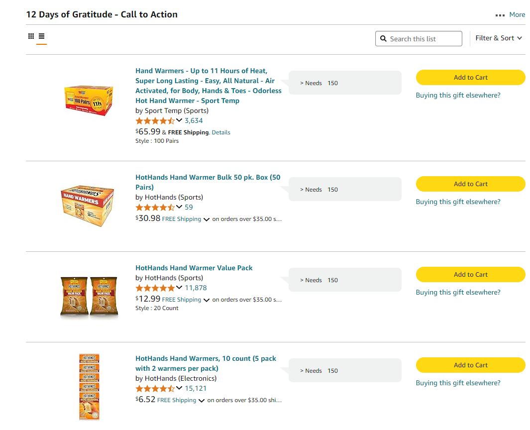 Day 8-Amazon CTA - Operation Gratitude